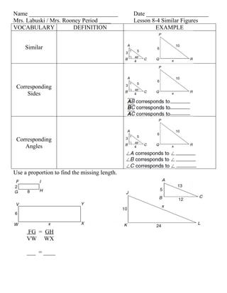 Lesson 8 4 similar figures | DOC