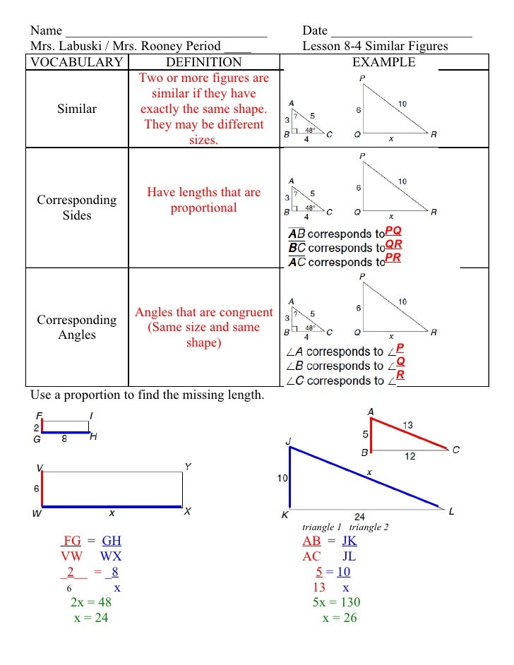 Lesson 8 4 similar figures