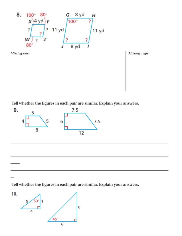Lesson 8 4 similar figures hw review | DOC