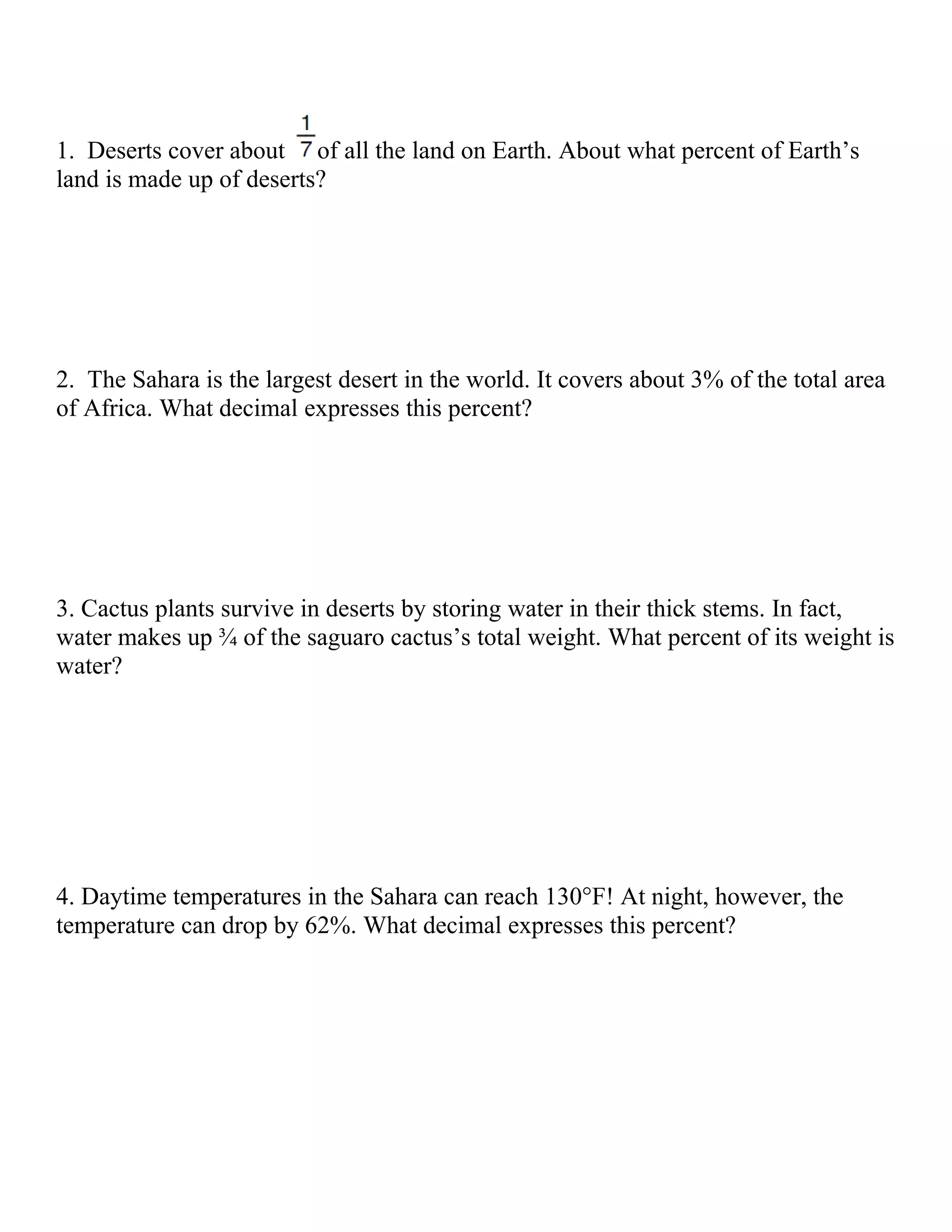 Lesson 8 8 precents, fractions, decimals | DOC