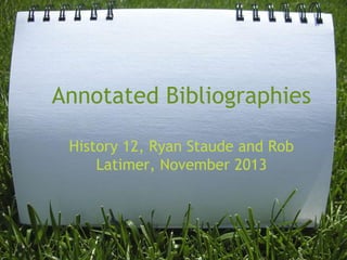 Lesson 8 - annotated bibliographies | PDF | Books and Literature