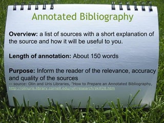 Lesson 8 - annotated bibliographies | PDF | Books and Literature