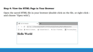 EmpTech Lesson 8 - Basic Web Page Creation | PDF