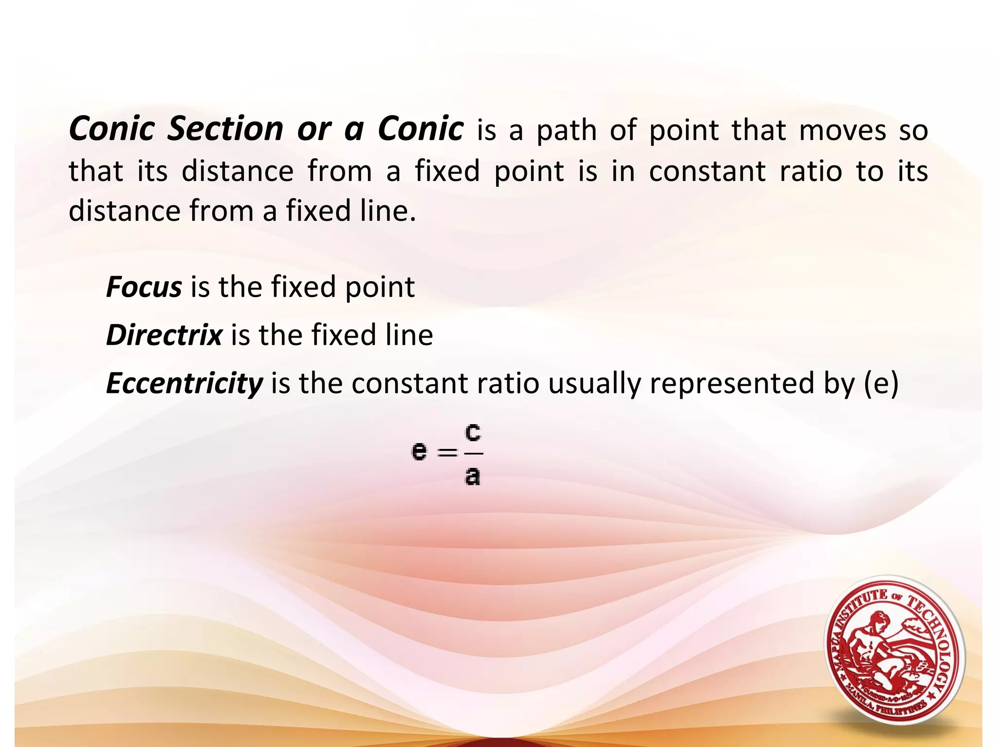 Lesson 8 conic sections - parabola | PPT