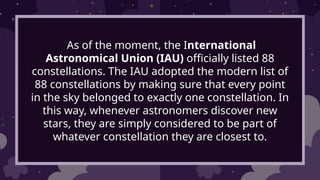 Lesson 8 - Constellations and their names | PPTX