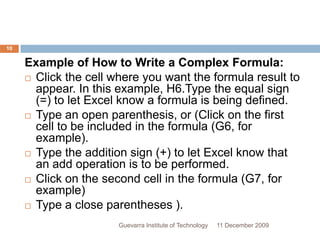 Lesson 8 Creating Complex Formulas | PPTX