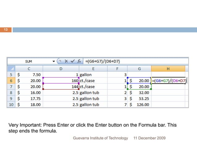 Lesson 8 Creating Complex Formulas | PPTX | Business Accounting & Finance | Business