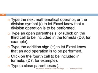 Lesson 8 Creating Complex Formulas | PPTX