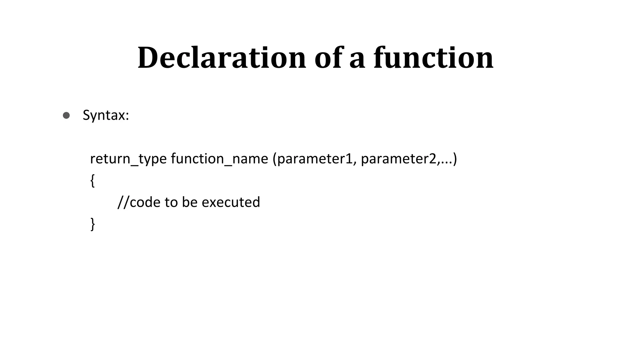 Programming Methodologies Functions C Language Ppt
