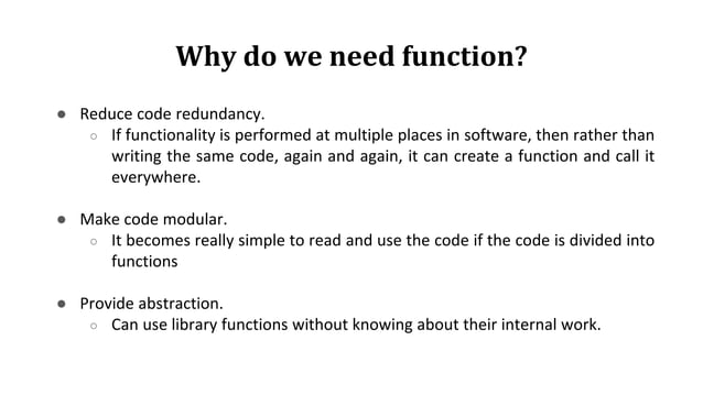 Programming Methodologies Functions C Language Ppt 6919