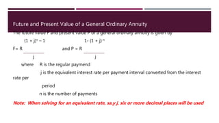 Lesson 8 general annuity | PPT