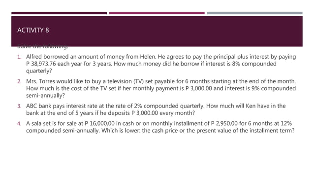Lesson 8 general annuity | PPT