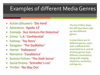 Media Language Lesson 8 - genre | PPTX