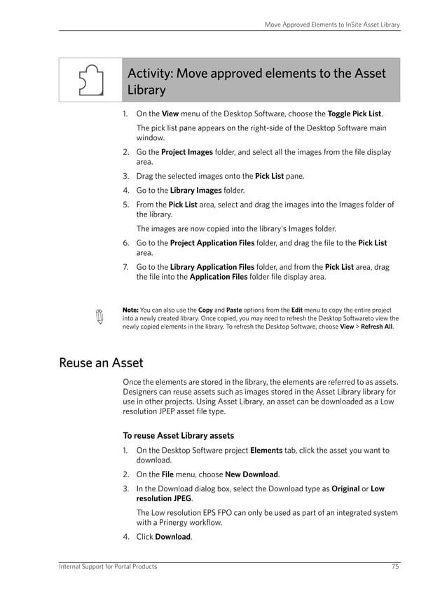 Lesson 8 - Move Approved Elements To Insite Asset Library | PDF
