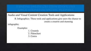 LESSON 8 - ONLINE CREATION TOOLS , PLATFORMS AND APPLICATIONS FOR ICT ...