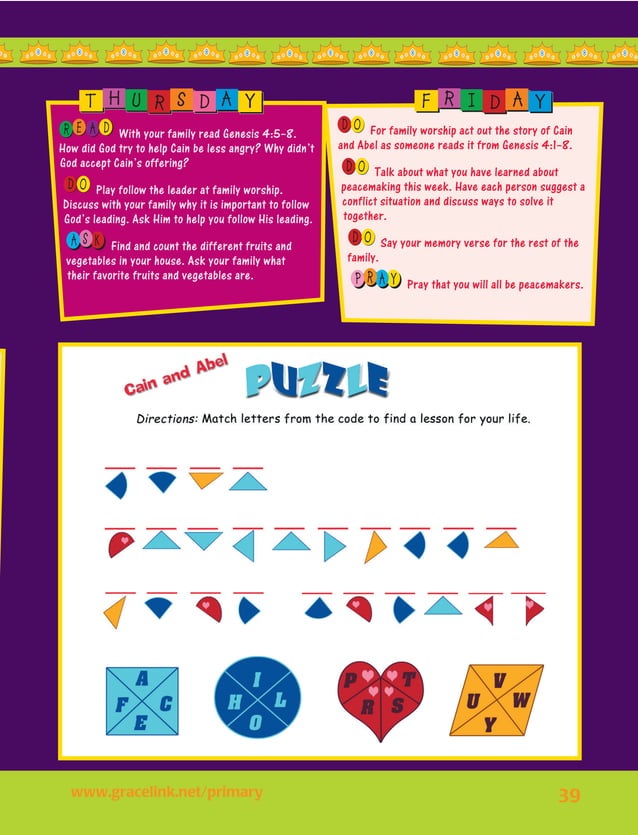 Lesson 8 | Primary | Sabbath School | Second Quarter 2015 | PDF ...