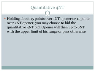 Lesson 8 Responding To Partners Nt Opener | PPT