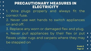 LESSON 8 - SAFETY DEVICES AND PRECAUTIONARY MEASURES OF ELECTRICITY.pptx