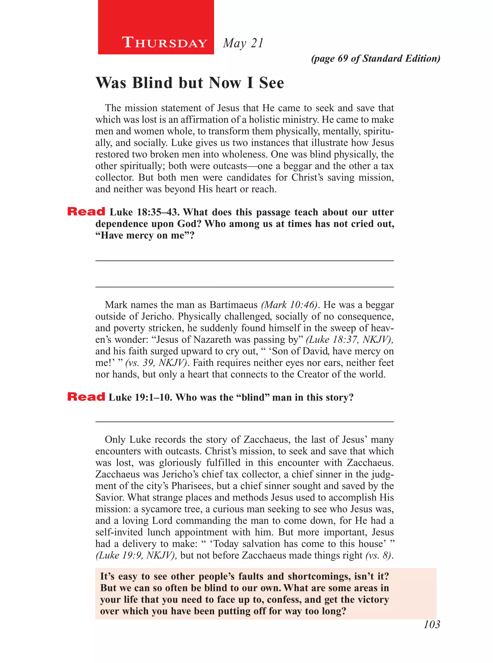 PDF | Lesson 8 | Teacher’s edition | The Mission of Jesus | Sabbath ...