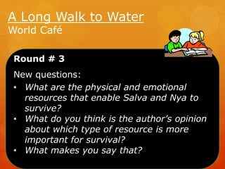 A Long Walk to Water: Lesson8 unit2 | PPTX