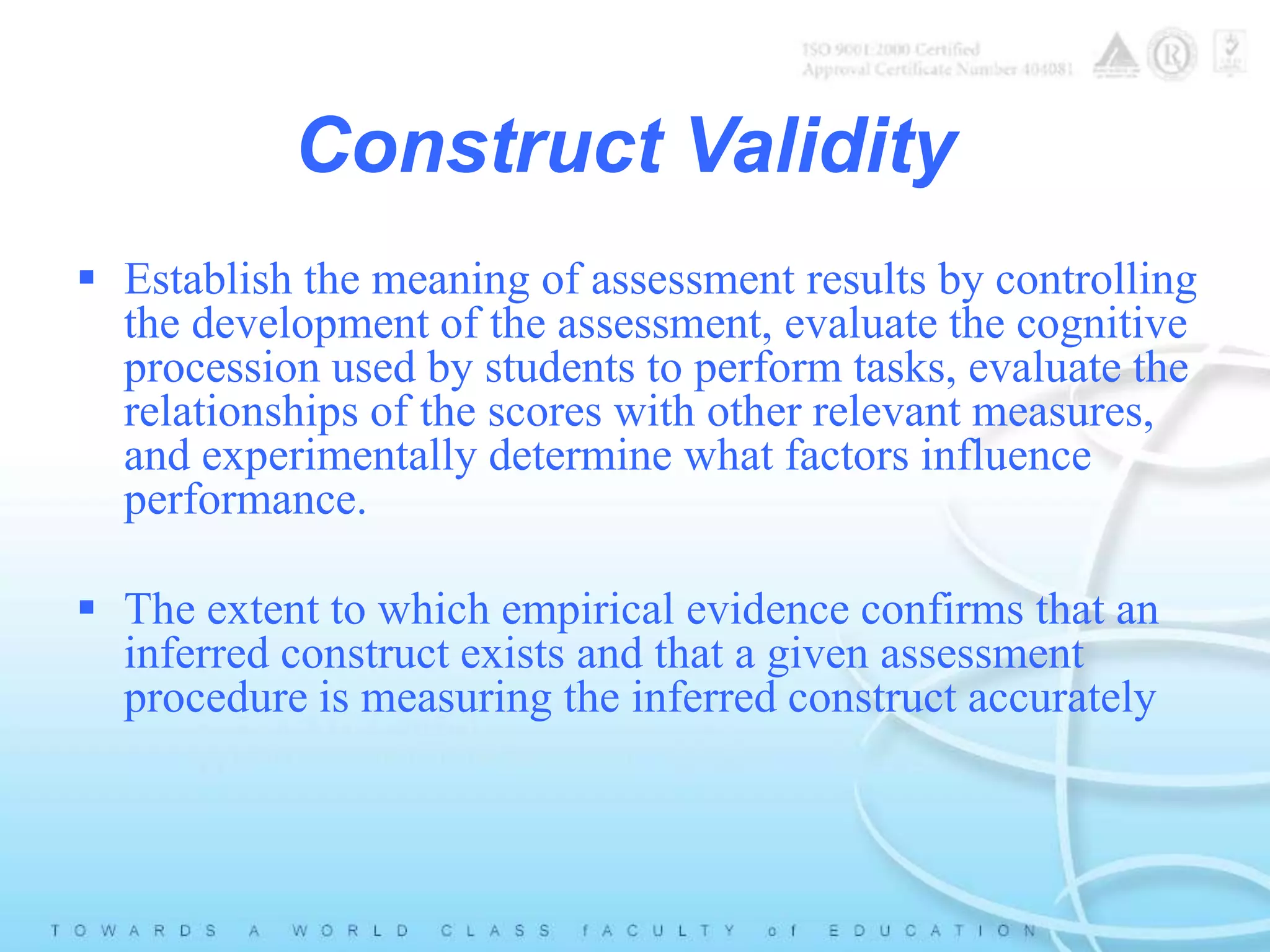 Week 8 & 9 - Validity and Reliability | PPTX