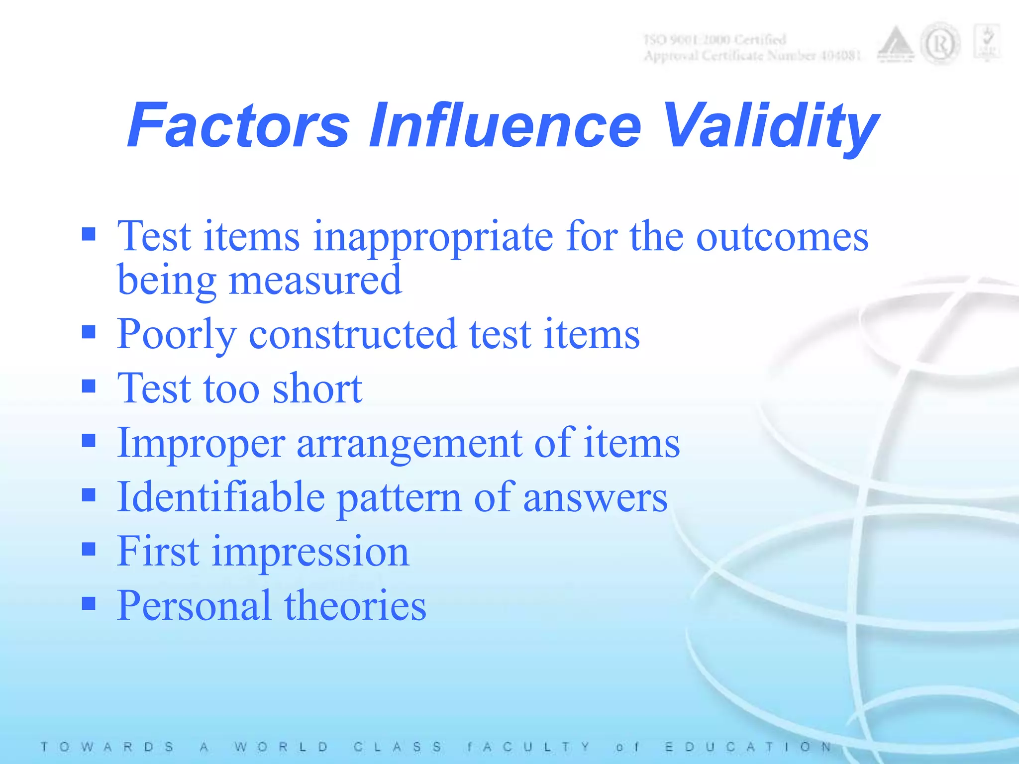 Week 8 & 9 - Validity and Reliability | PPTX
