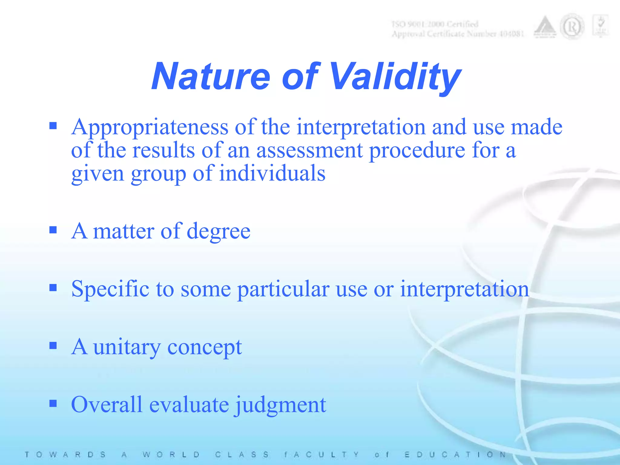 Week 8 & 9 - Validity and Reliability | PPTX