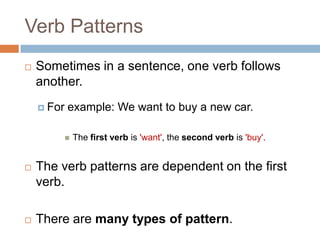 Verb Patterns! | PPT