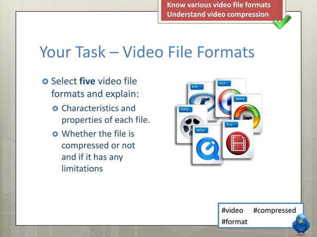 Lesson 8 - Video File Formats | PPT