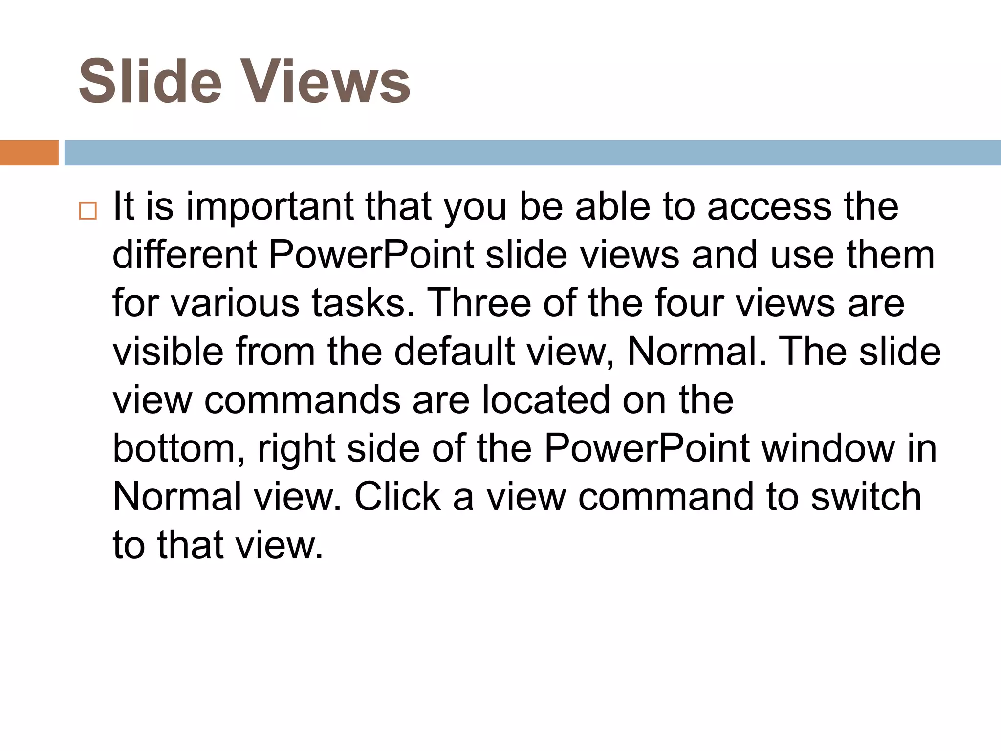 Lesson 8 viewing and printing slides | PPTX