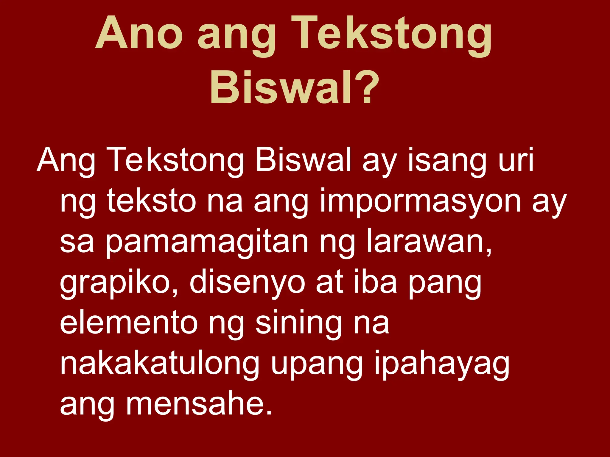 lesson 8 & 9 - tesktong biswal, bahagi ng komiks.ppt