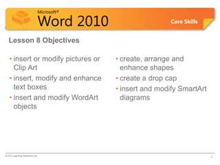 Word Lesson 8A Pictures | PPTX