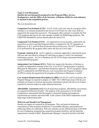 Acquisition Cost Estimating | PDF | Defense Industry | Industries