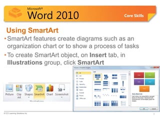 Word Lesson 8C Smartart & Screenshots | PPT