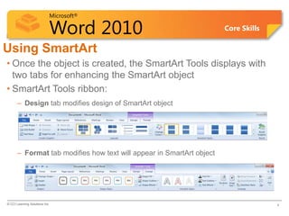 Word Lesson 8C Smartart & Screenshots | PPT