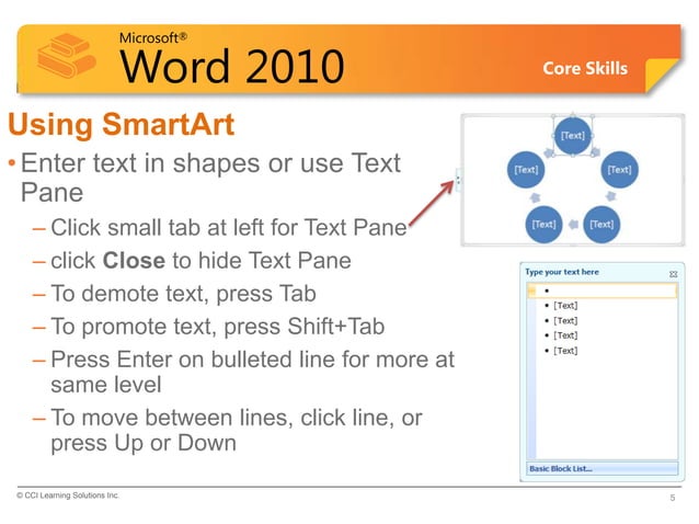 Word Lesson 8C Smartart & Screenshots | PPT