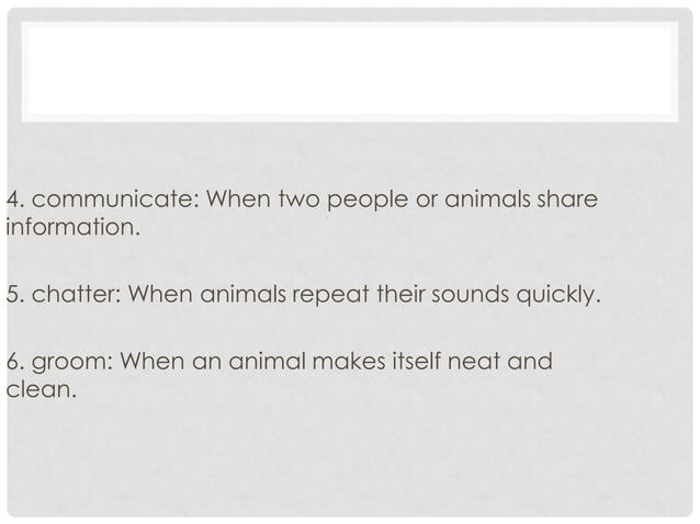 Lesson 8 how animals talk | PPT