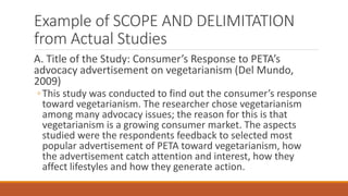 Lesson 8 indicating the scope and delimitation | PPTX