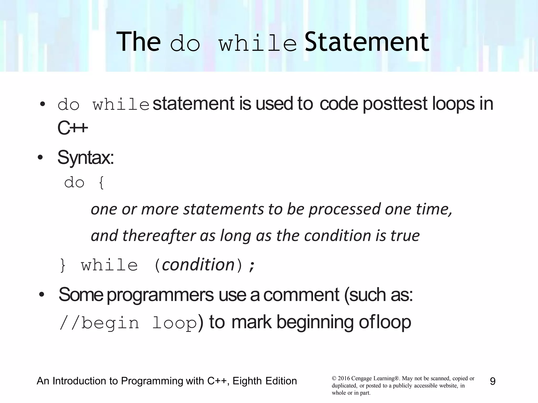 Lesson 8 more on repitition structure | PPT | Free Download