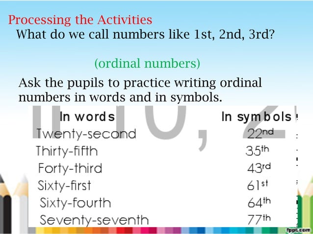 Lesson 8 Ordinal Numbers from 1st to 100th.pptx