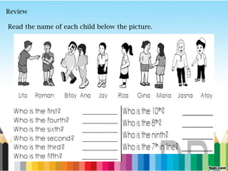 Lesson 8 Ordinal Numbers from 1st to 100th.pptx