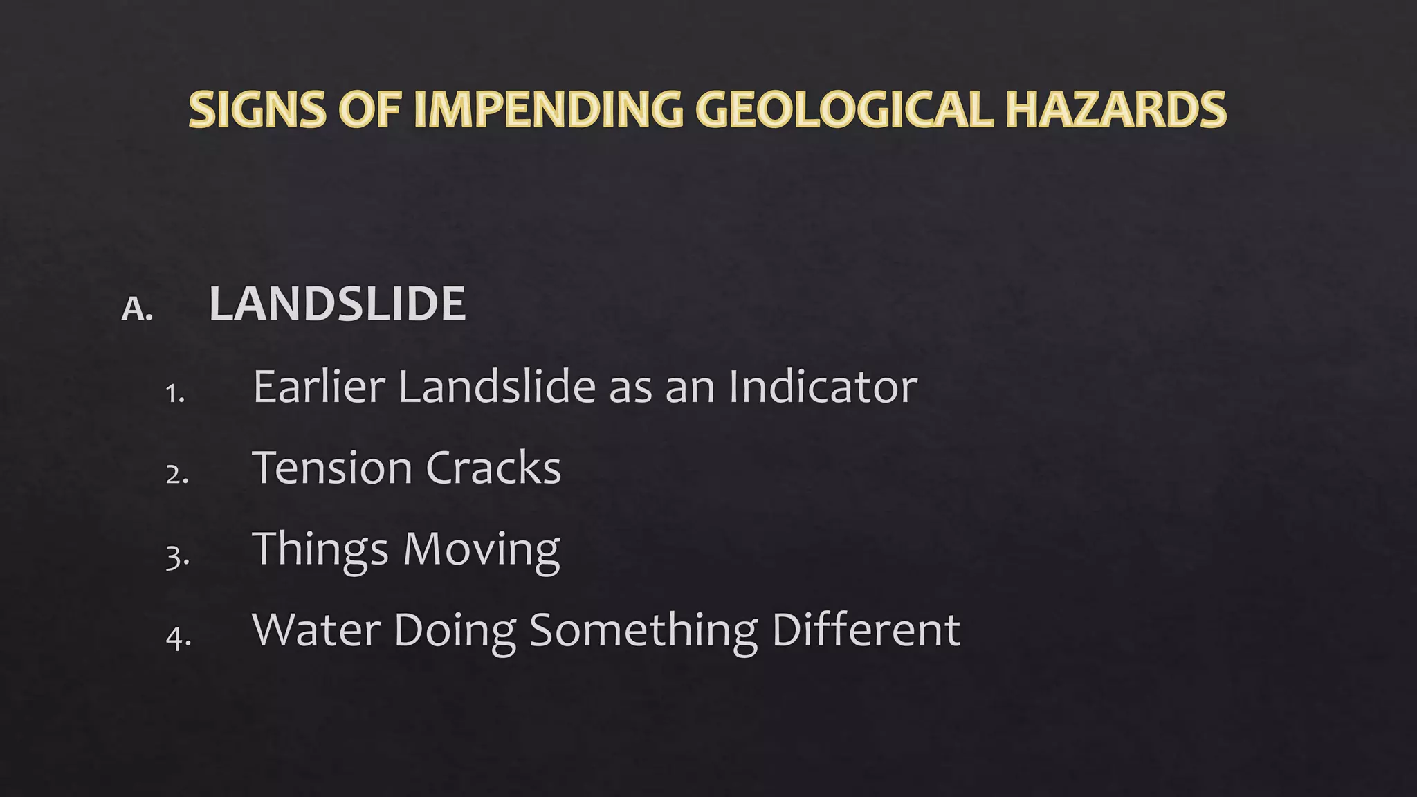 Other Geological Hazards | PPTX