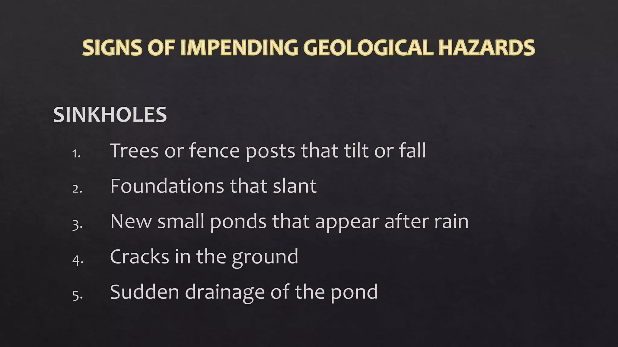 Other Geological Hazards | PPTX
