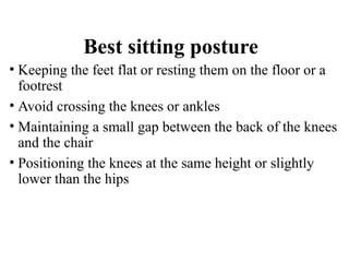 Lesson 8 posture. issues on good and bad posture | PPTX