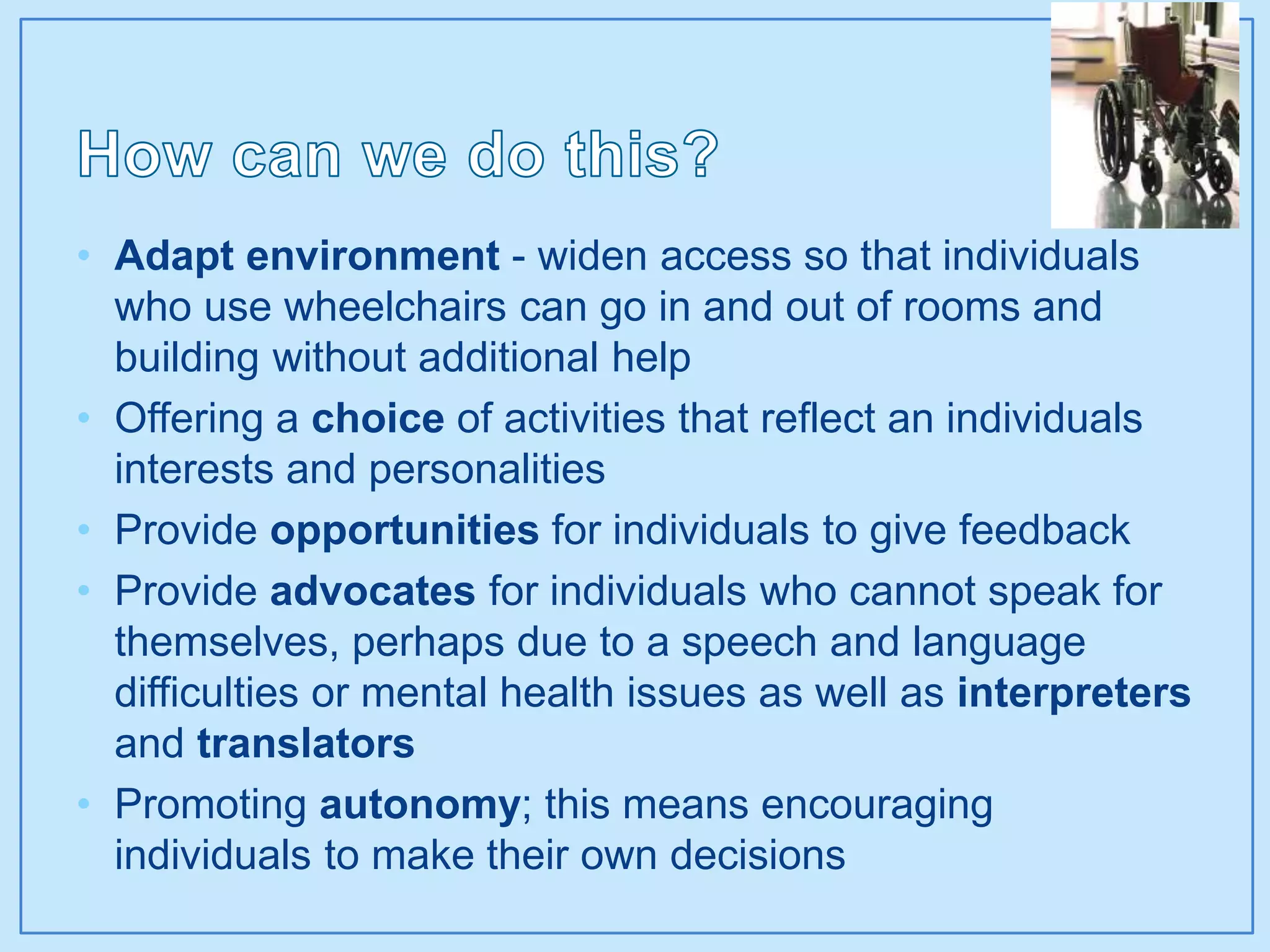 Lesson 8 promoting choice | PPT