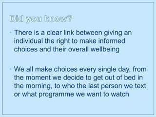 Lesson 8 promoting choice | PPTX