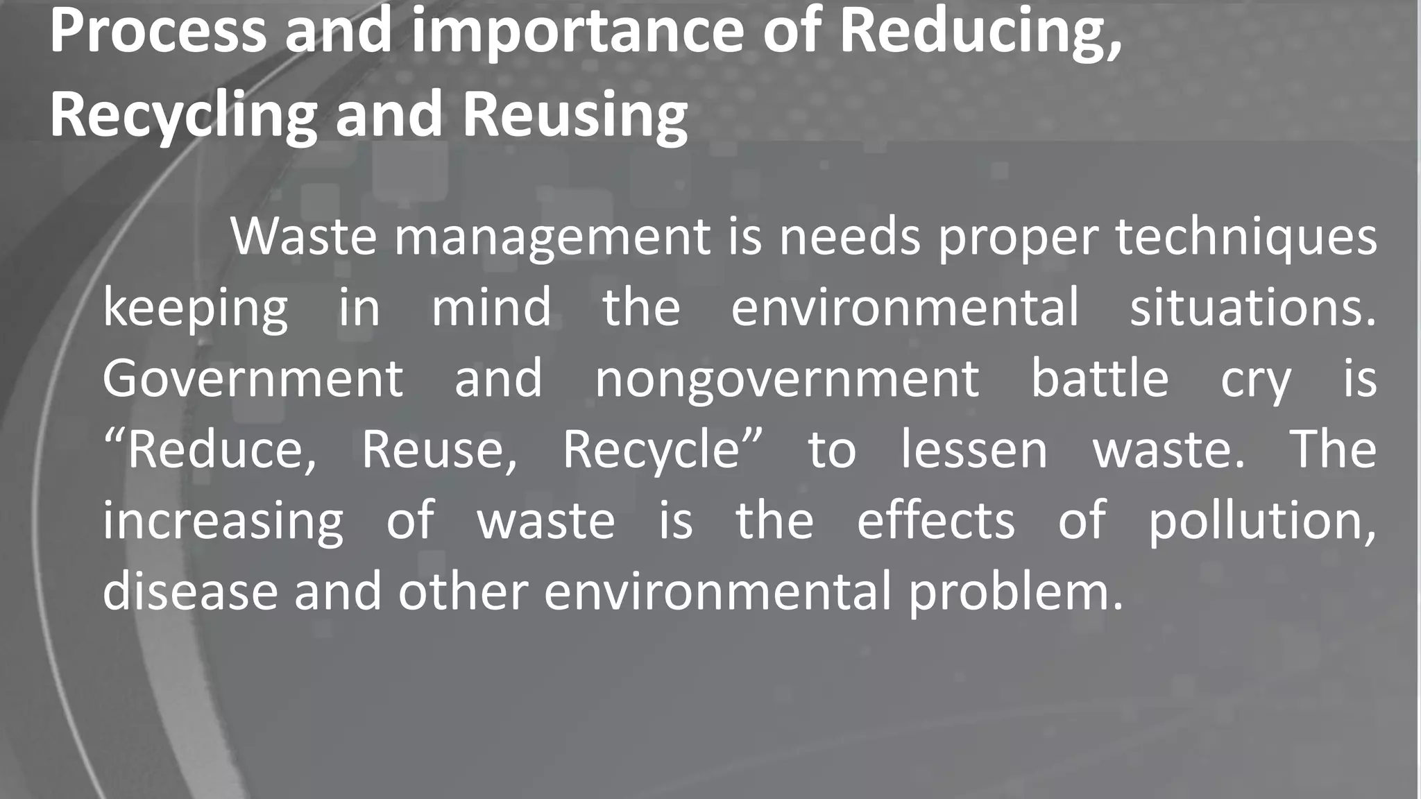 Lesson 8 recycling of waste materials | PPTX