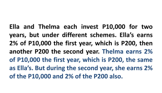 LESSON 8 SIMPLE AND COMPOUND INTEREST.pptx | Stocks and Bonds ...