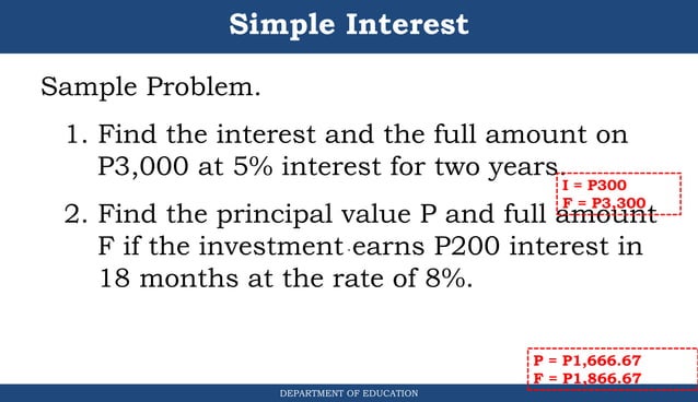 LESSON 8 SIMPLE AND COMPOUND INTEREST.pptx | Stocks and Bonds | Personal Investing