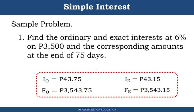 LESSON 8 SIMPLE AND COMPOUND INTEREST.pptx | Stocks and Bonds | Personal Investing